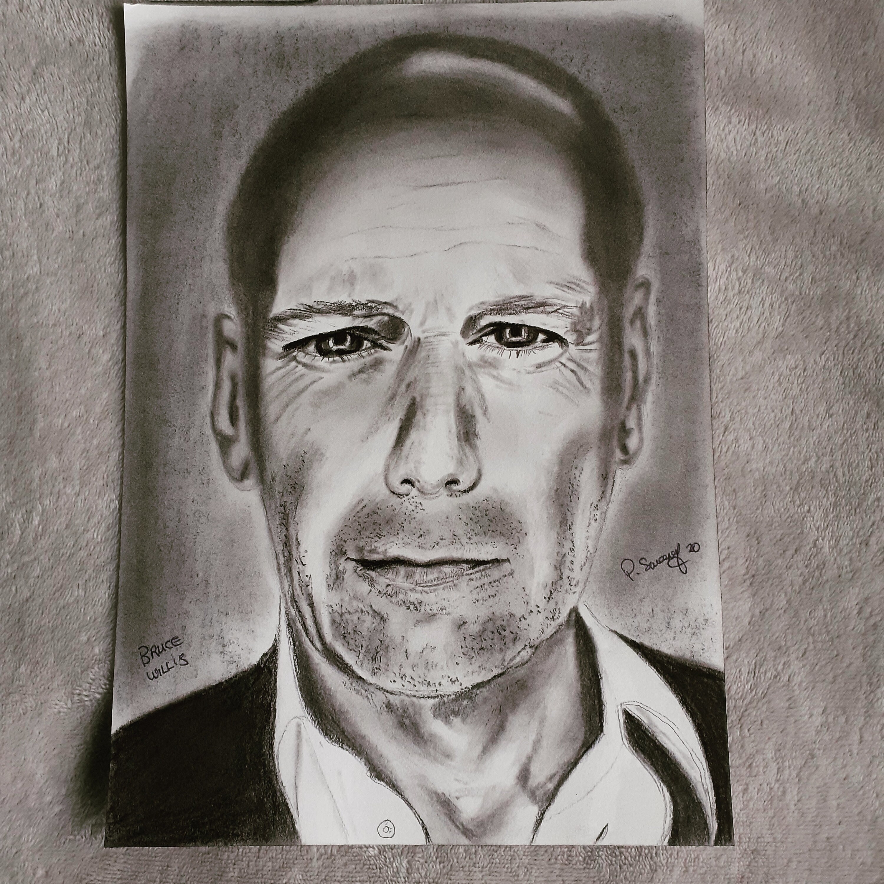 Matt Dillon Black and White Portrait Using Charcoal and - Etsy