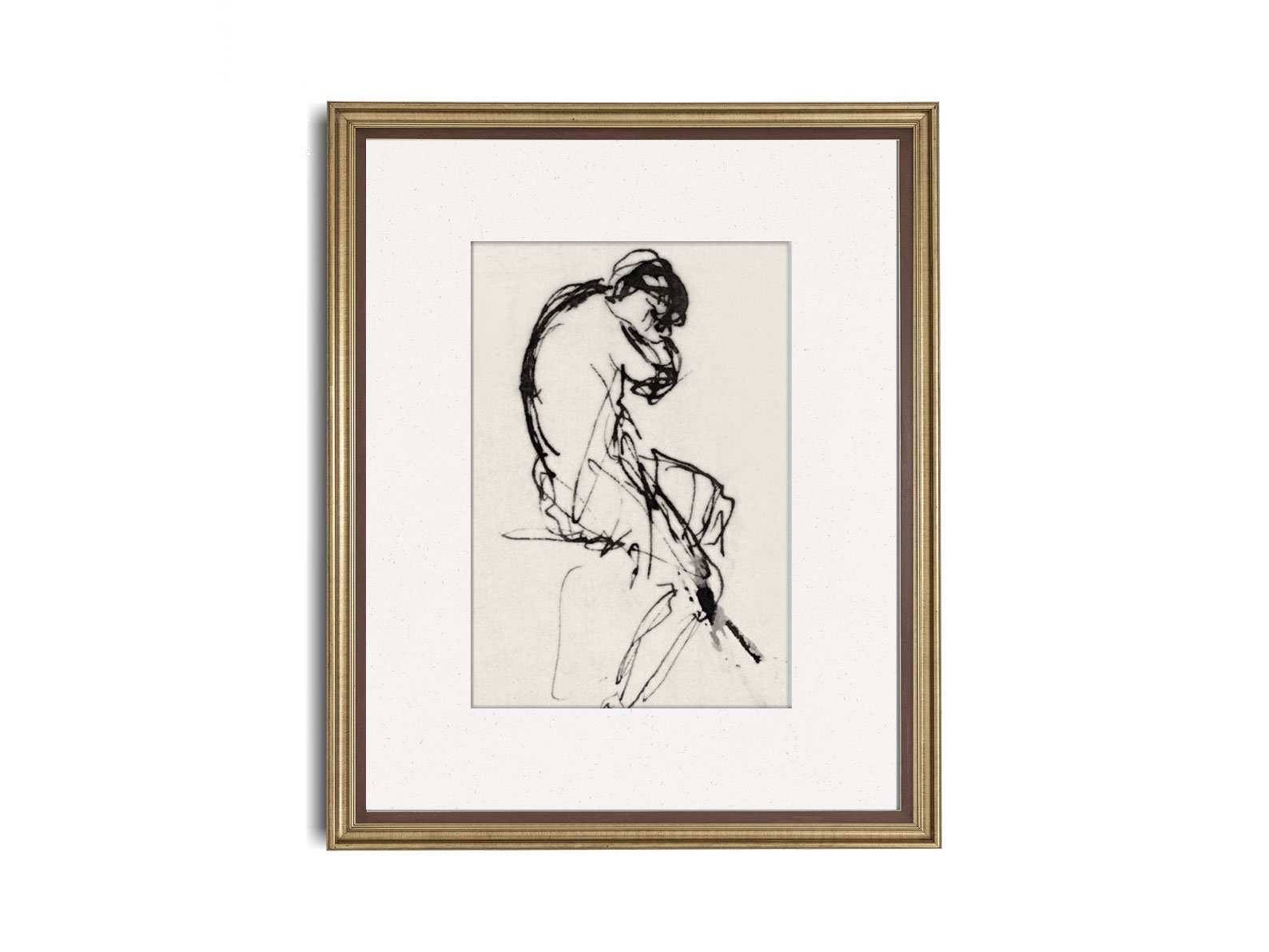 Abstract Nude Sketch Etsy