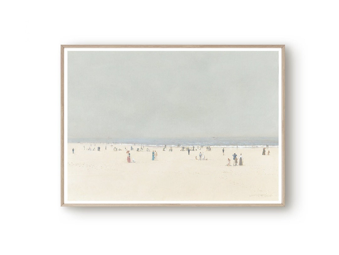 Vintage Coastal Art Print Beach Scene Wall Art Printable - Etsy