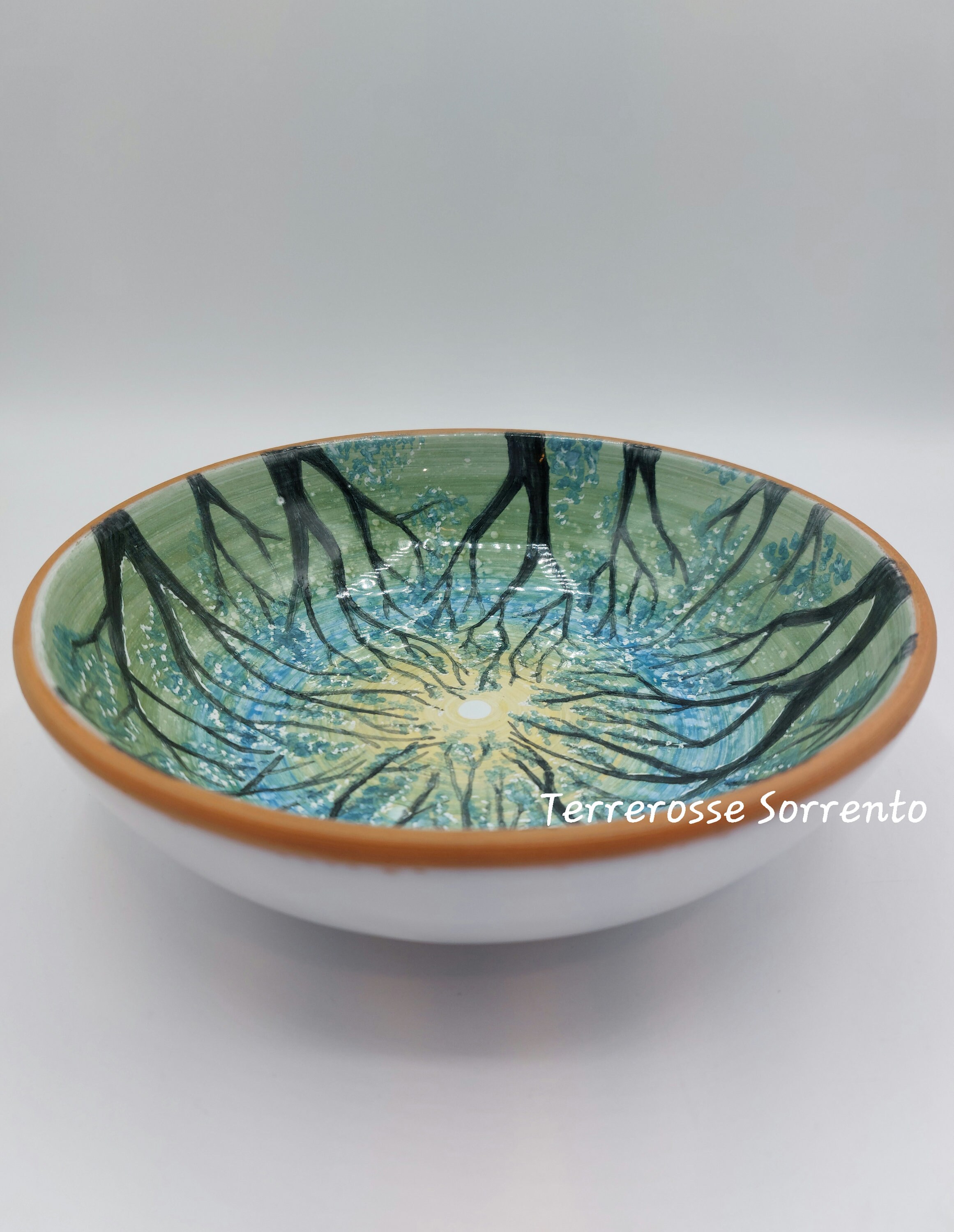 Bowl With Trees Design Forest Landscape Handmade for Food Use or Home ...