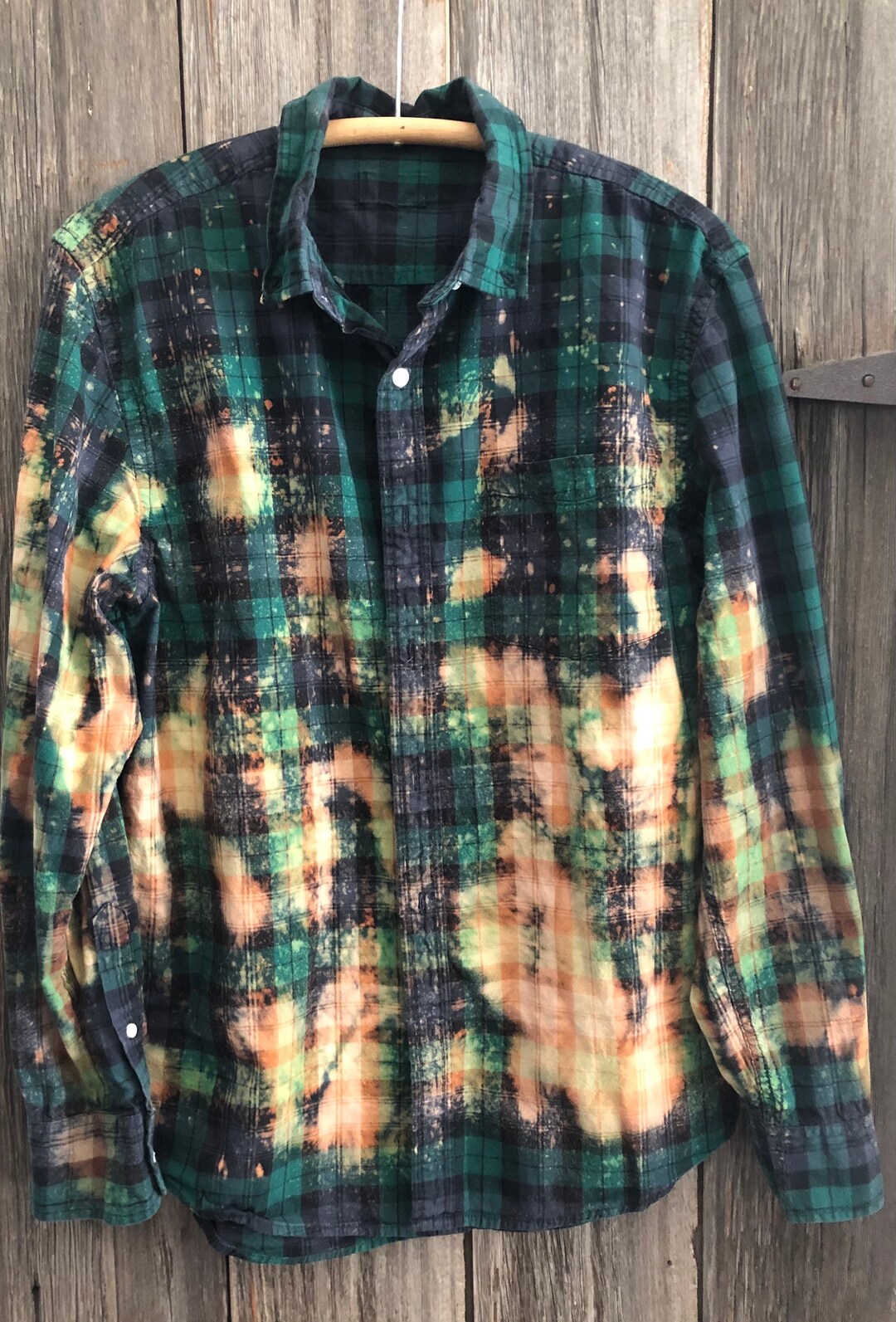 Distressed Flannel/ Bleached Flannel/ Cozy Flannel/ Boho Flannel ...
