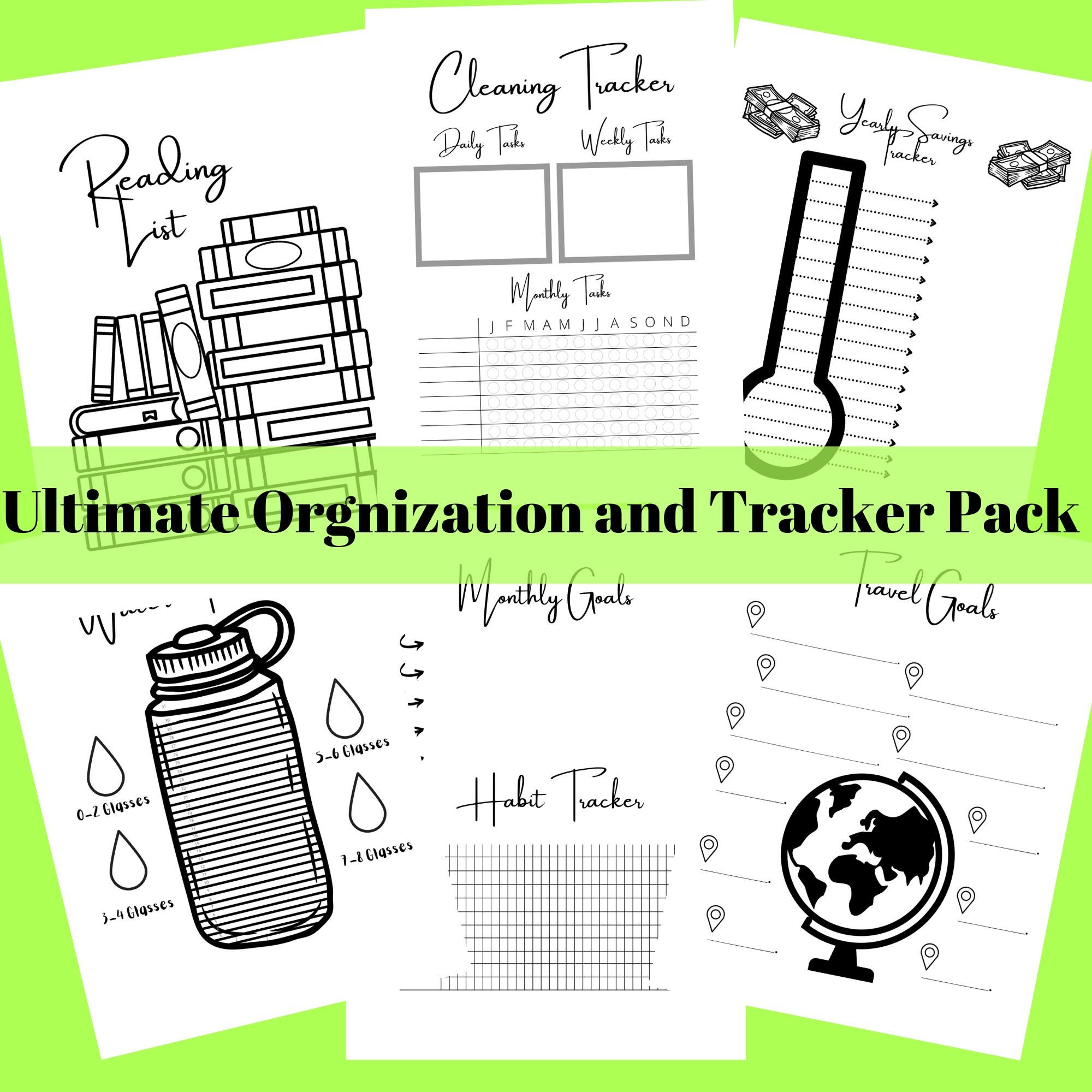 Unique Printable Bullet Journal Templates for Organization and Wellness ...