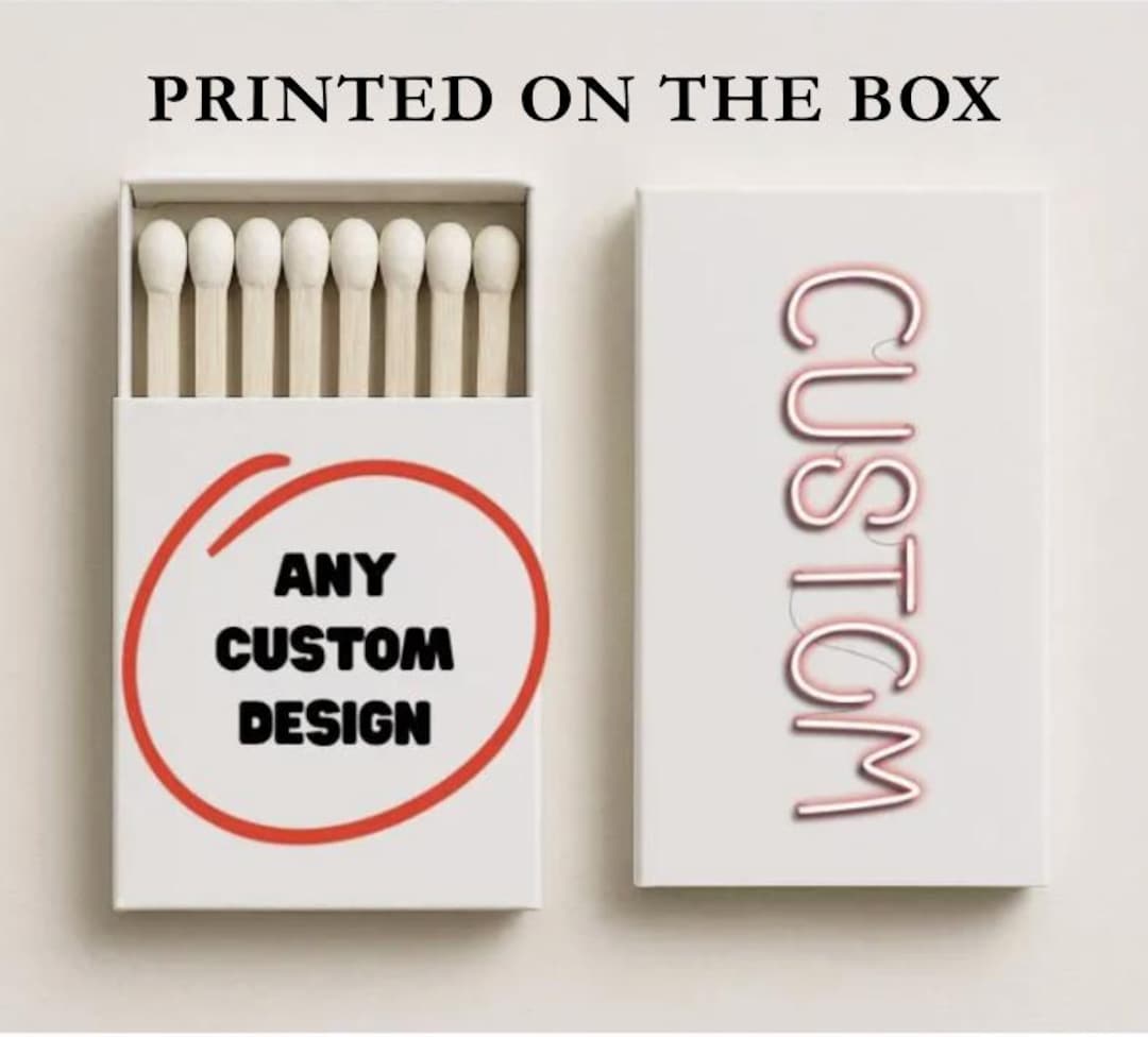 Custom PRINTED Matches, Custom Matchboxes, Wedding Matches, Printed ...
