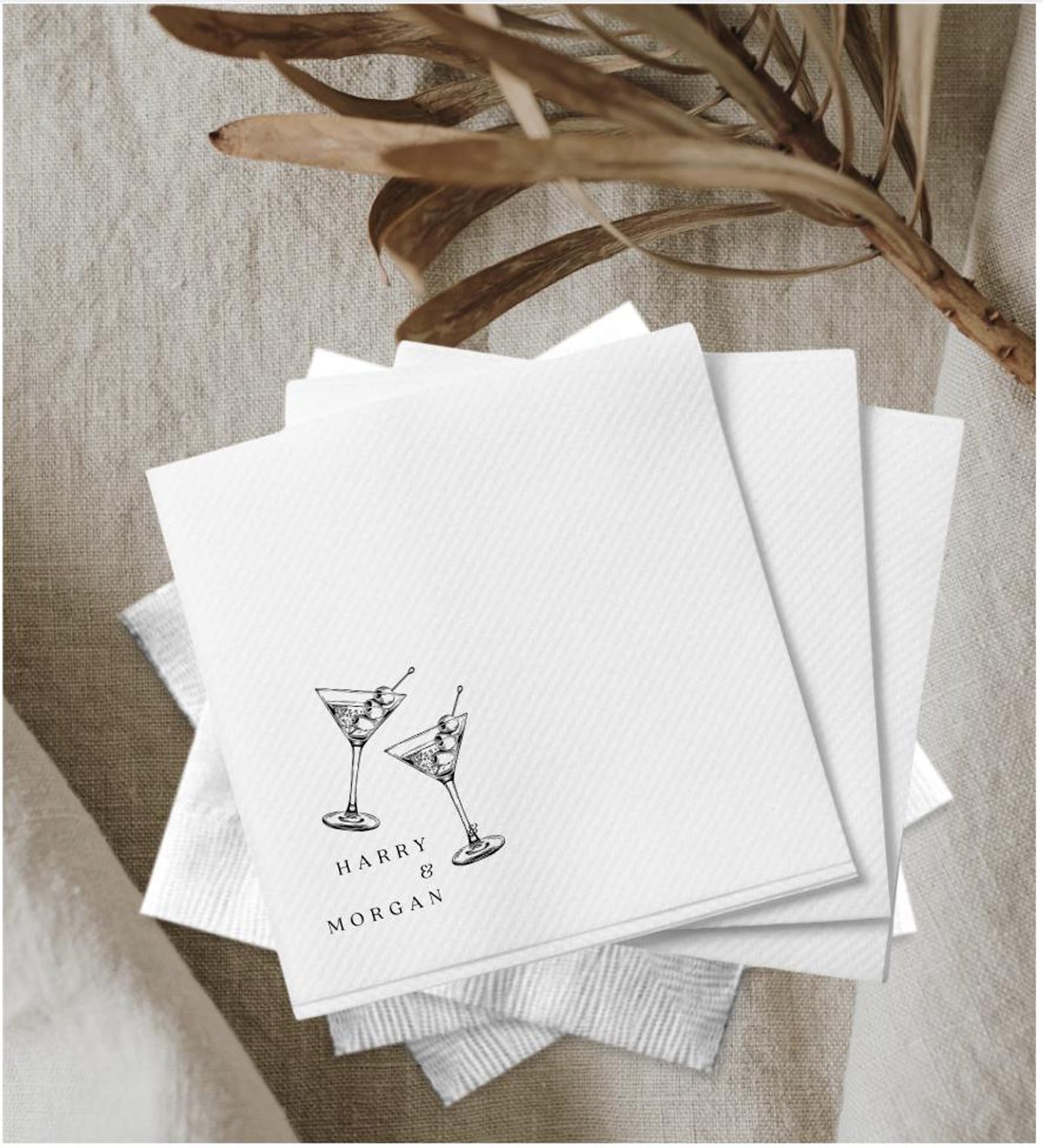 Personalized Cocktail Napkins, Custom Printed Napkins, Wedding ...