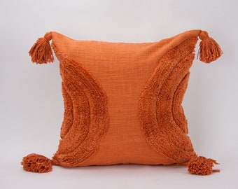 Orange Boho Pillow - Etsy