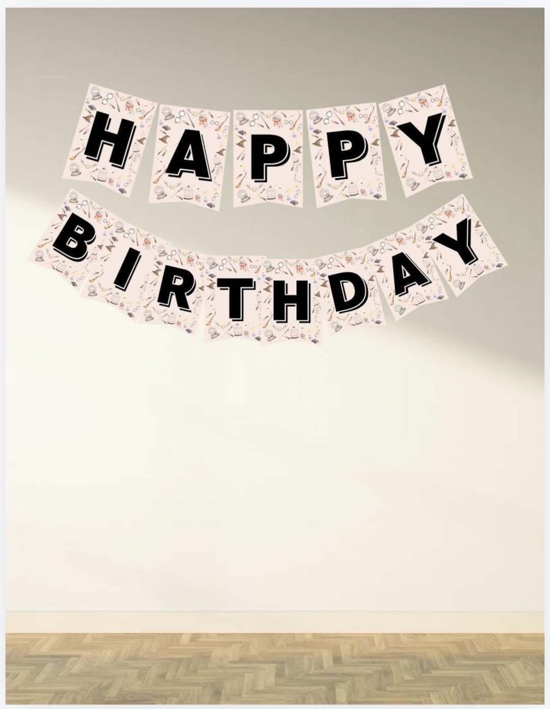 Harry Potter Editable Happy Birthday Banner Template, Hogwarts Welcome ...