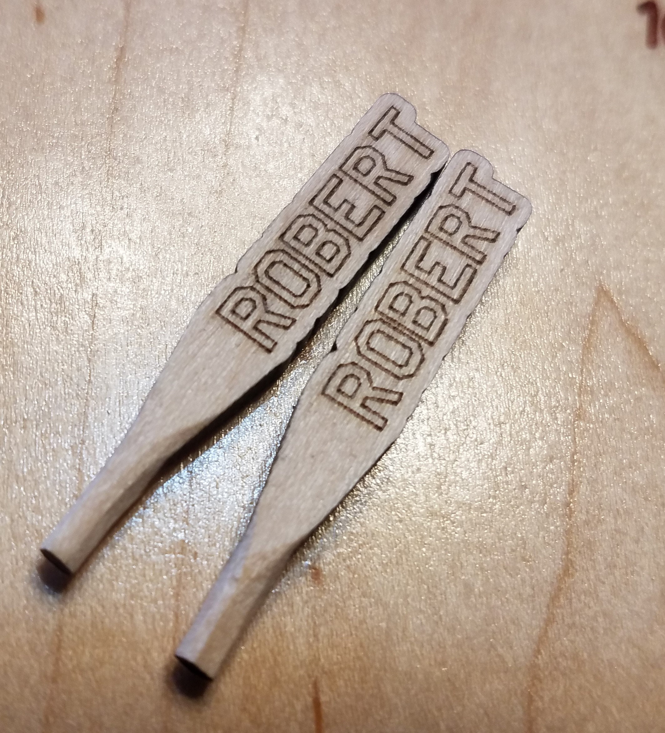 Custom Name Cribbage Board Pegs Laser Cut Oak Maple Cherry Set Of 2