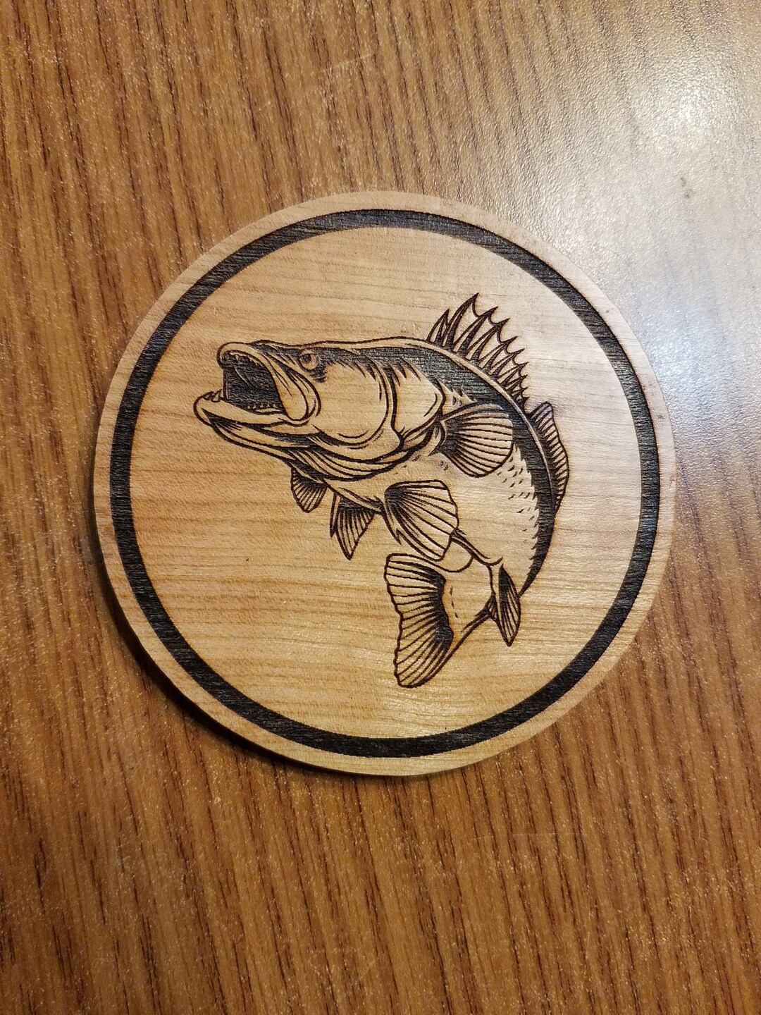 Fresh Water Fish Wood Coasters - Bass, Crappie, Trout, Walleye - Etsy