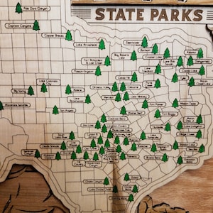 Texas State Park Explorer Map - Etsy