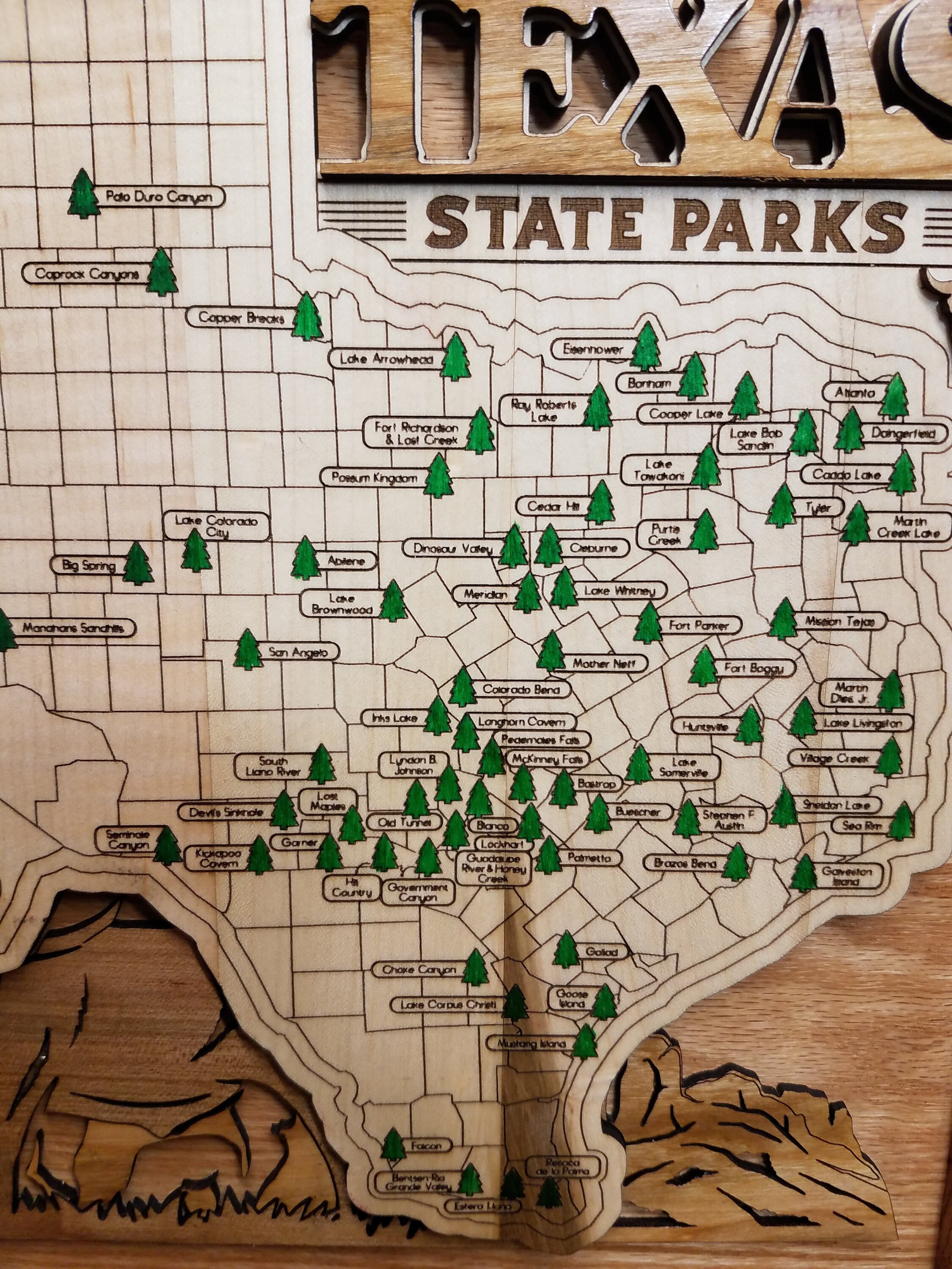 Texas State Park Explorer Map - Etsy