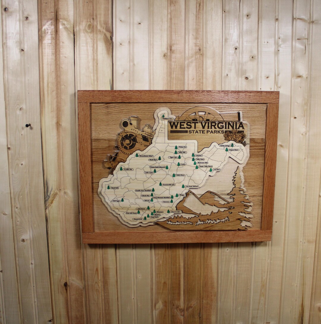 West Virginia State Park Explorer Map - Etsy