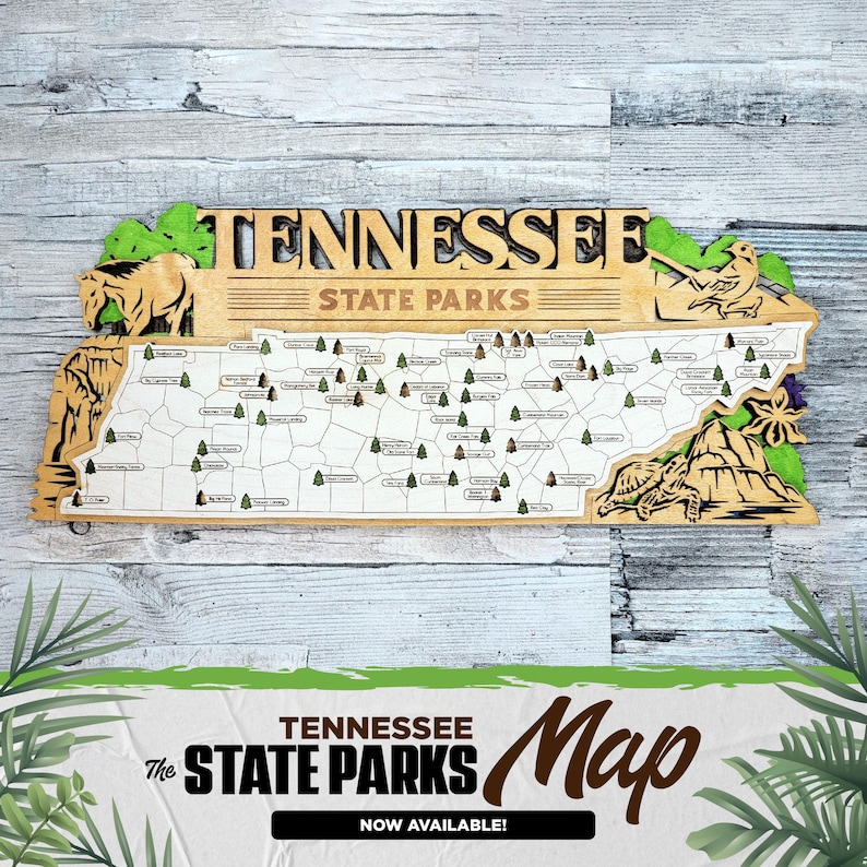 Tennessee State Park Explorer Map - Etsy