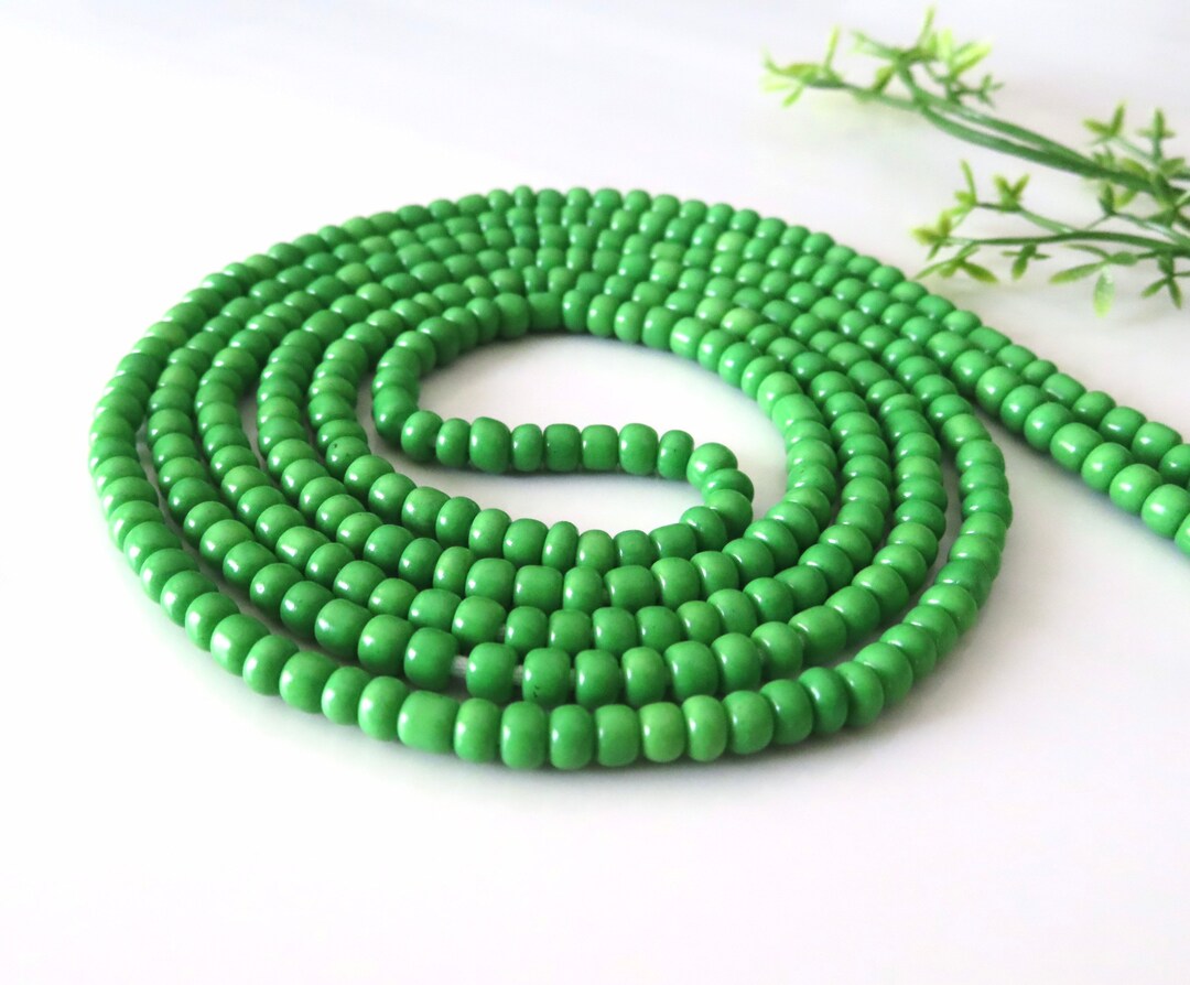 Solid Green Waist Beads, Tie on Belly Chain, Ghana Beads - Etsy