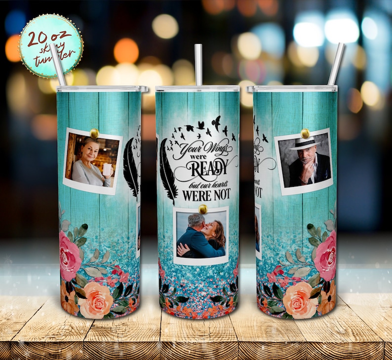 Memorial Picture, Memorial Sublimation Designs, 20 Oz Skinny Tumbler, 3 ...