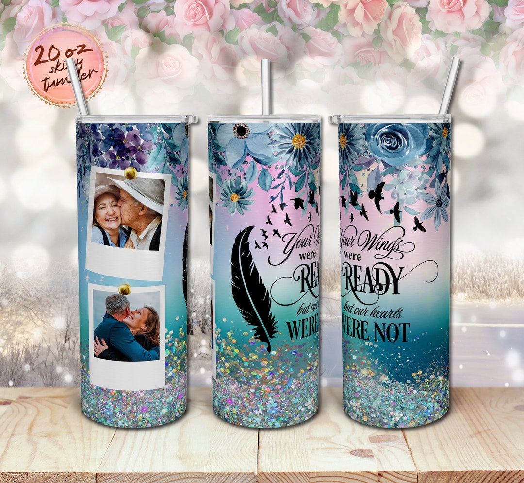 2 Memorial Picture, Memorial Sublimation Designs, 20oz Skinny Tumbler ...