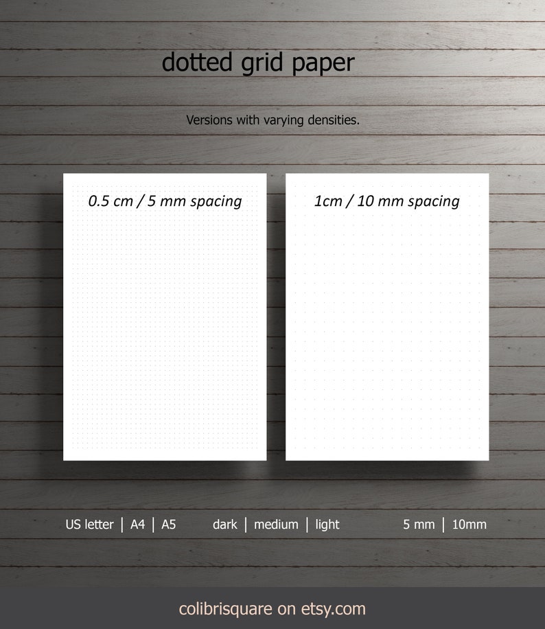PRINTABLE Dot Grid Template Planner Paper Bullet Journal Dot - Etsy
