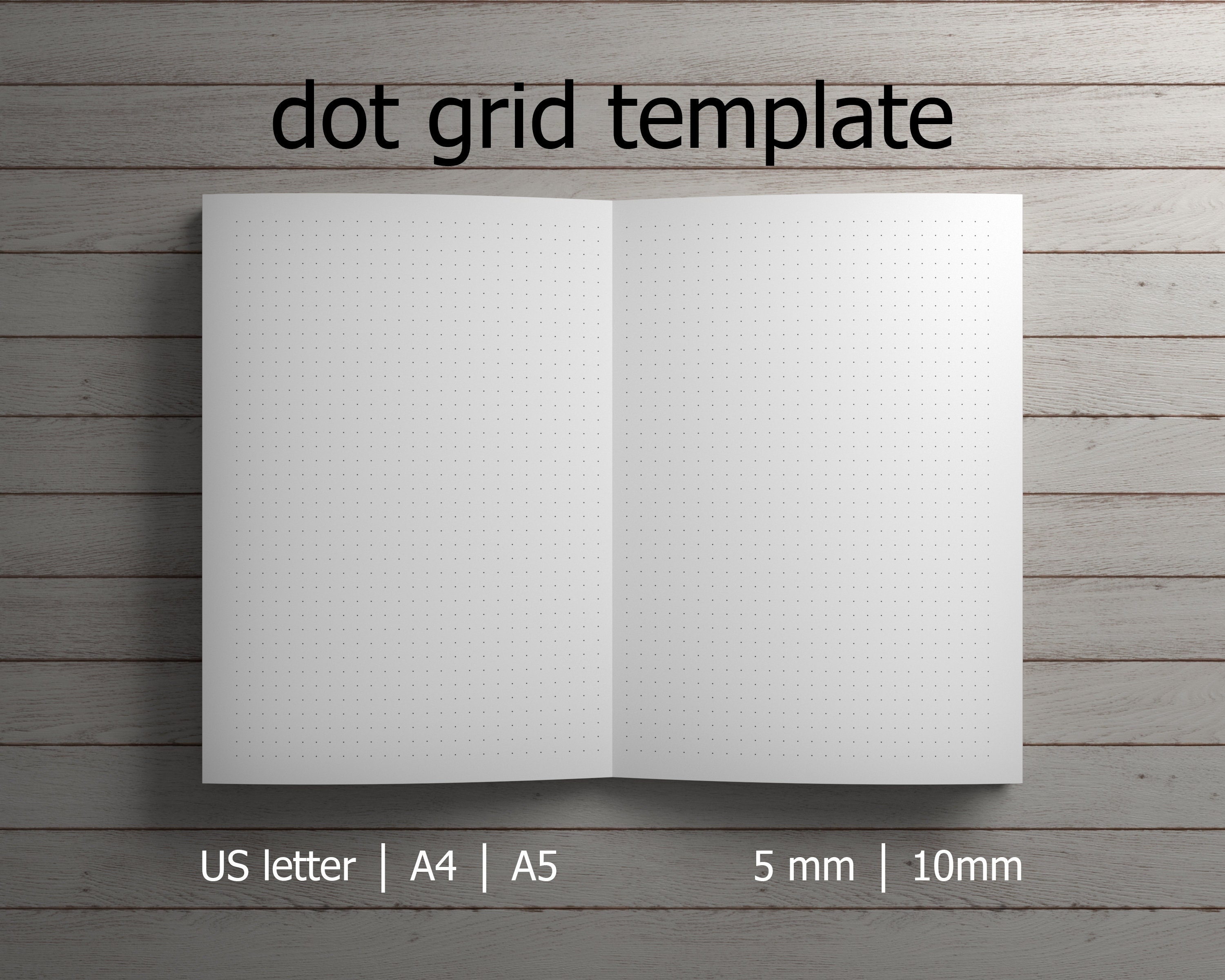 PRINTABLE Dot Grid Template, Planner Paper, Bullet Journal Dot Grid ...