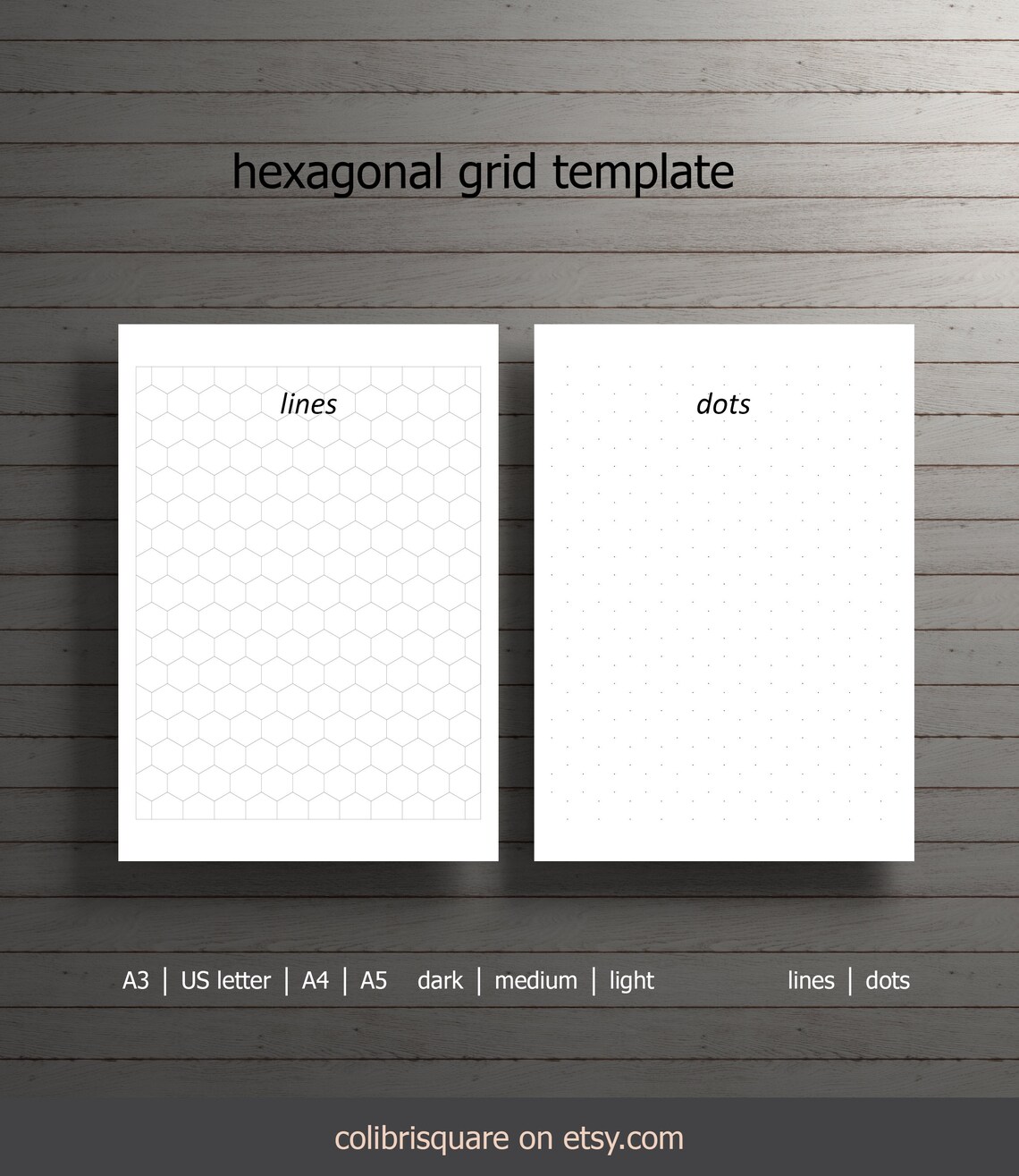 PRINTABLE Organic Chemistry Hexagonal Honeycomb Benzene Grid Template ...