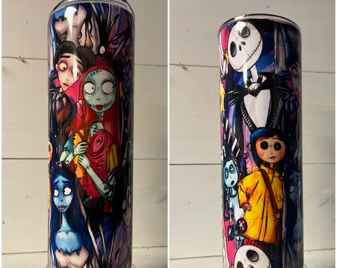 Tim Burton Inspired Characters 20oz Skinny Tumbler - Etsy