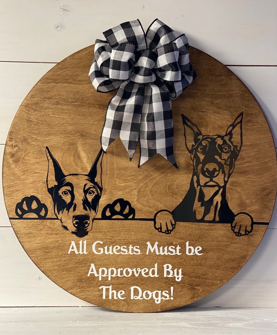 Peeking Dog Door Hanger - Etsy