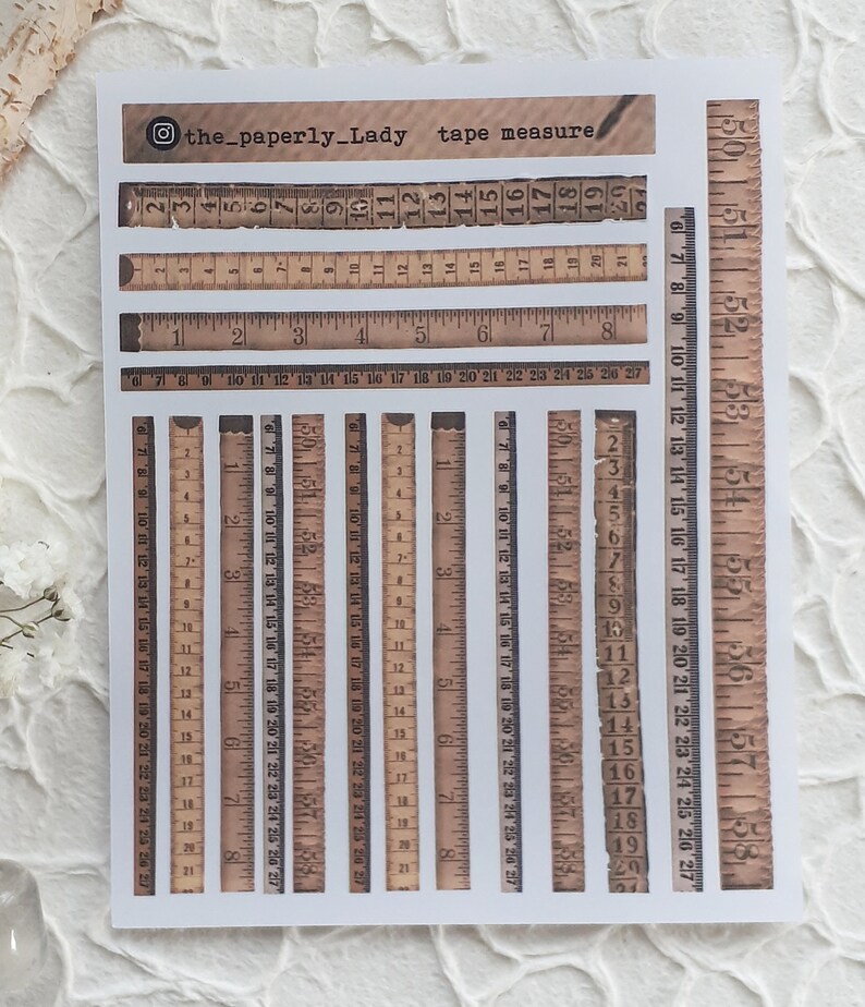 Tape Measure Sticker | Journal Sticker | Sticker - Etsy