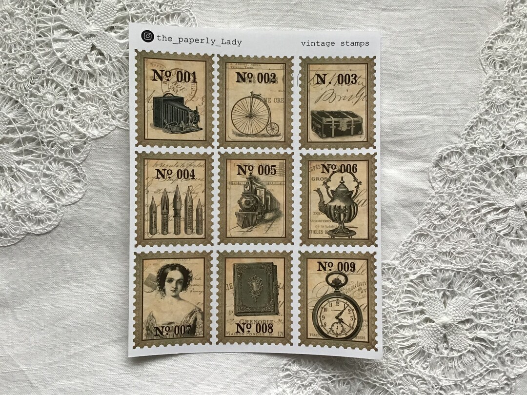 Vintage Stamps| Sticker Stamps| Sticker | - Etsy UK