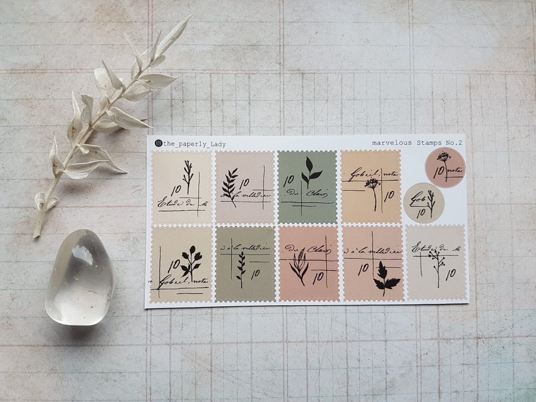 Marvelous Stamps No. 2 / | Sticker Stamps | Sticker | - Etsy
