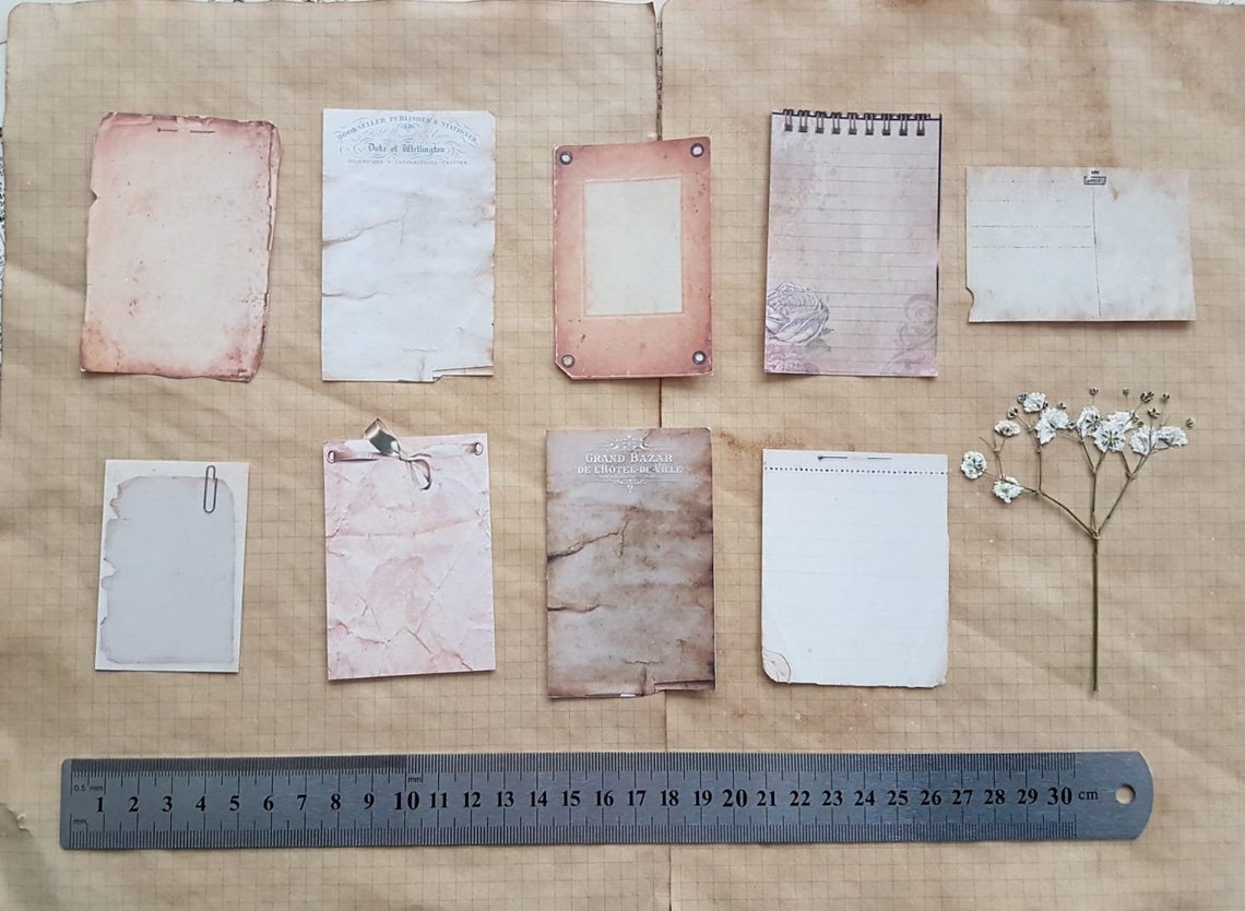 Vintage Note Sticker VintageSticker Notes Journal | Etsy