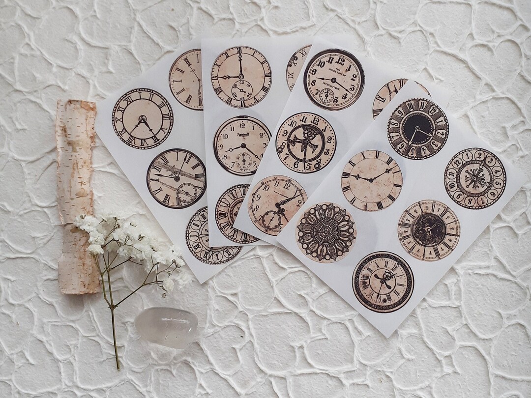 Large Vintage Clocks Points Sticker Journal Sticker Points Sticker - Etsy