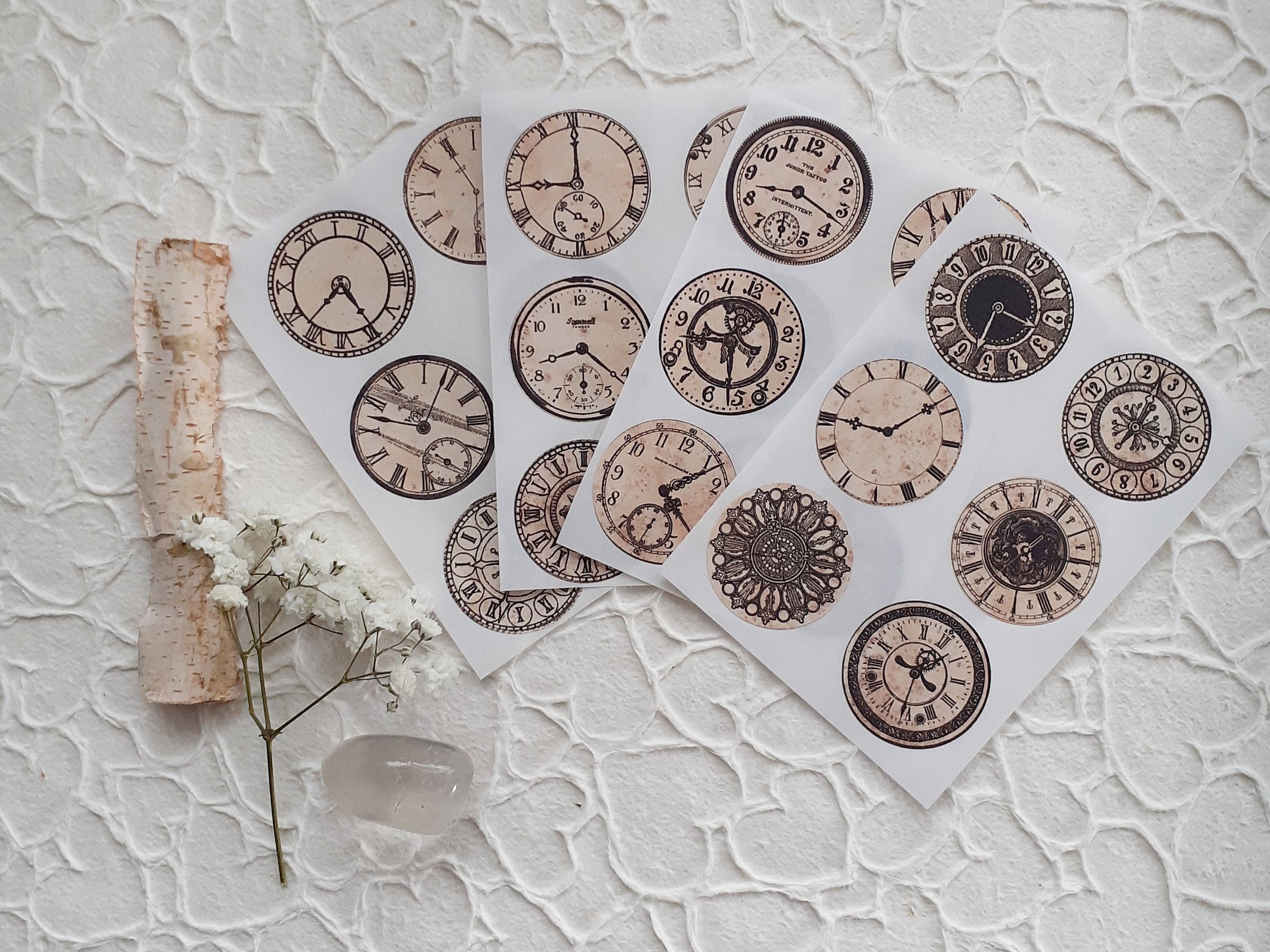 Large Vintage Clocks | Points Sticker | Journal Sticker | Points ...