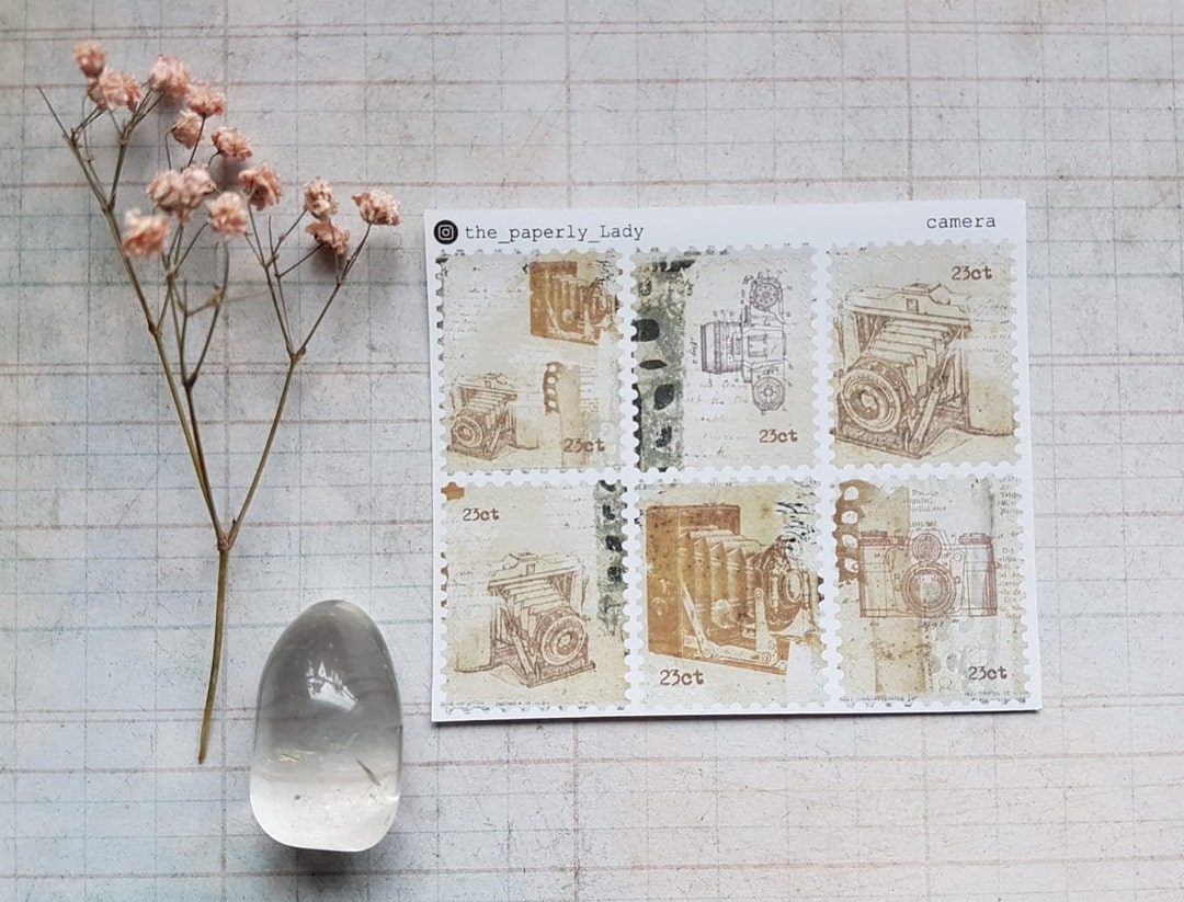 Camera Stamps / Sticker Briefmarken / Journaling / Scrapbook / Vintage ...