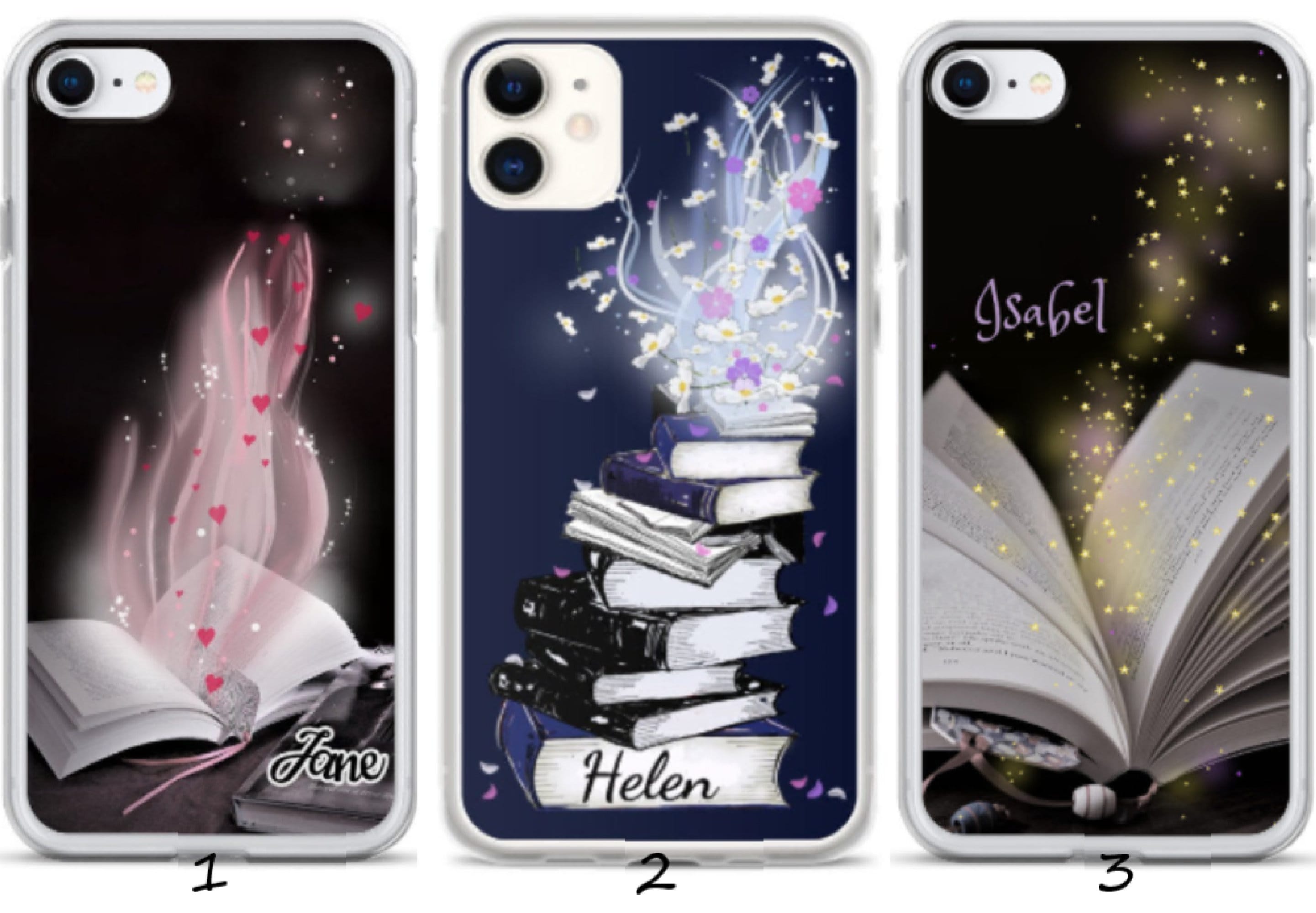 Book Lover iPhone Case, Personalised Phone Case, Bookworm Case, Book ...