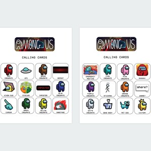 PRINTABL Among Us BINGO Game | Digital Download | Games | Bingo Games ...
