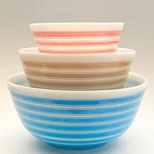 Vintage Pyrex Stripe 401-403 Mixing Bowls - Etsy
