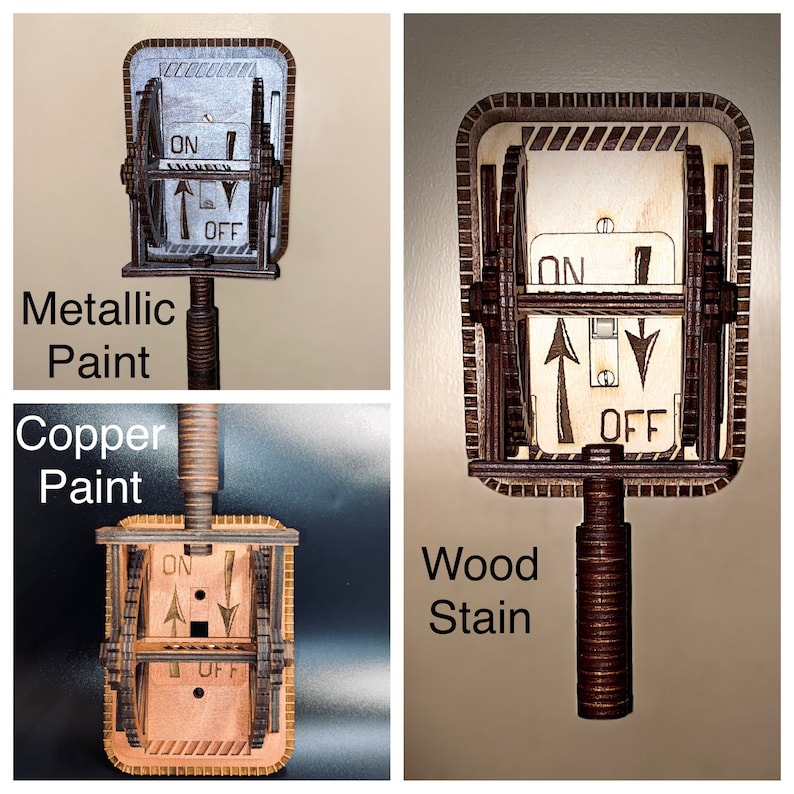 Wooden Steampunk Light Switch Unique Gift Industrial Light - Etsy