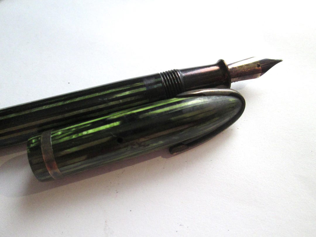 Vintage Sheaffer Fountain Pen Green 500 - Etsy
