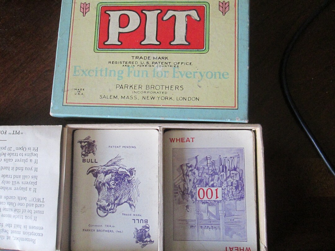 1900s Parker Brothers Pit Card Game in Box - Etsy