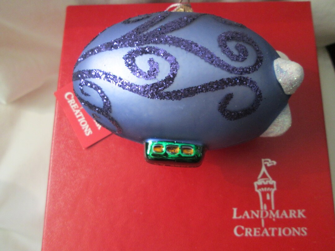 Germany Blown Glass Blimp Ornament in Box - Etsy