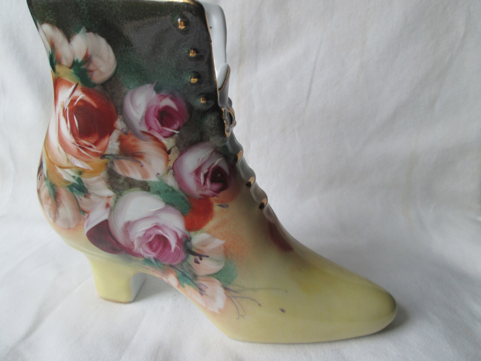 Large Victorian Porcelain Shoe Boot Limoges Hand Painted - Etsy