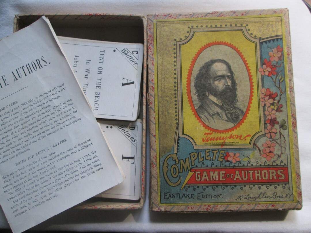 1900s Card Game Authors in Box - Etsy