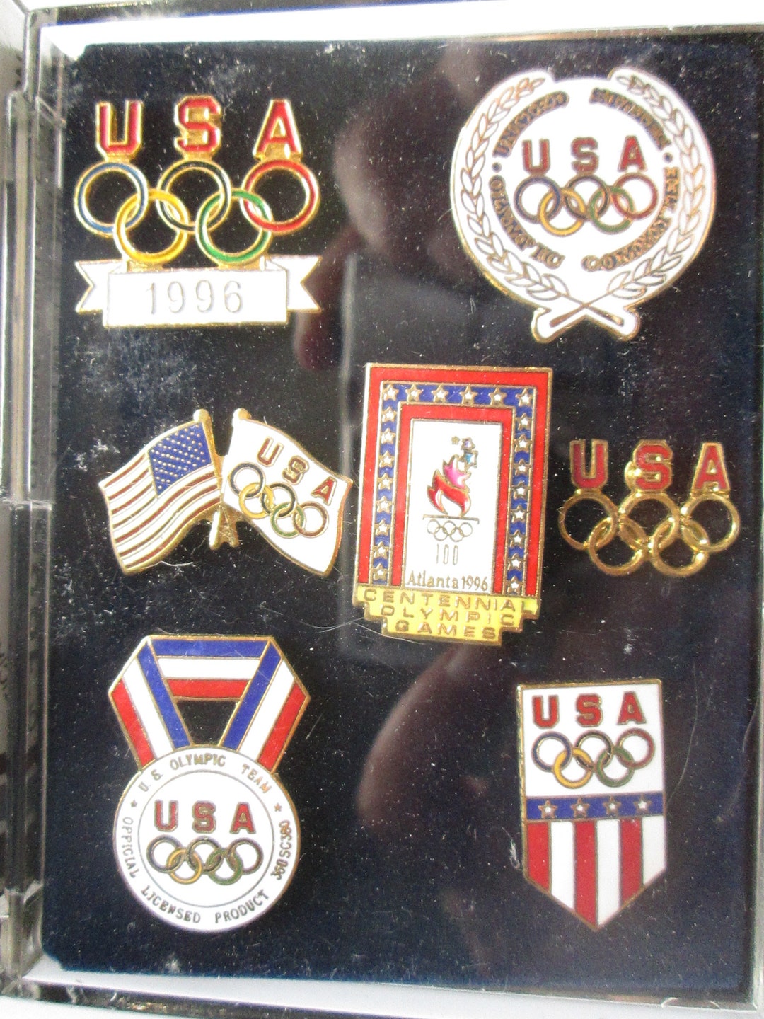 1996 Limited Edition Olympic Pin 7pc Set in Case Box - Etsy