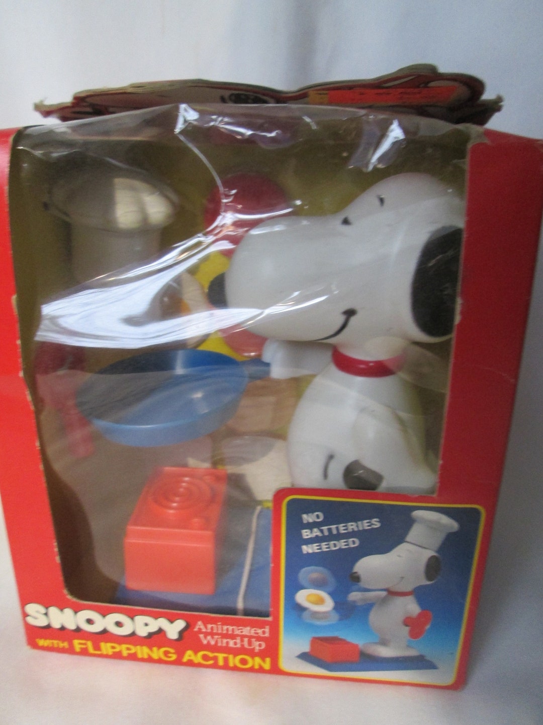 1968 Snoopy Wind up Animated Toy Cook in Box - Etsy