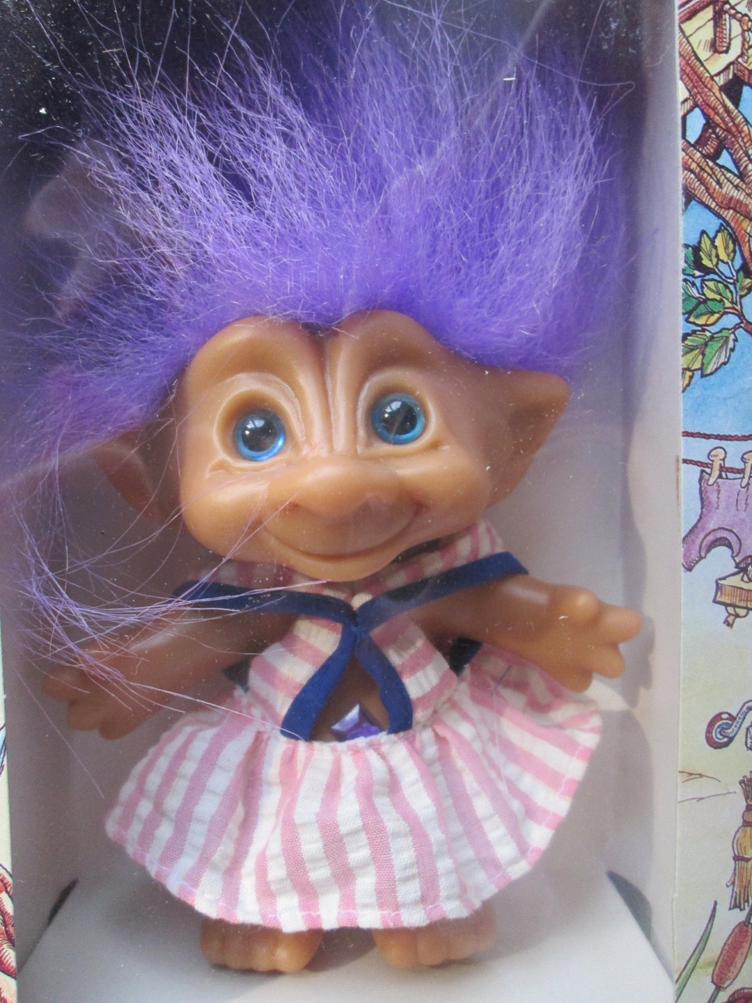 1990s Treasure Troll Doll Boxed Light Purple Hair Pink White - Etsy