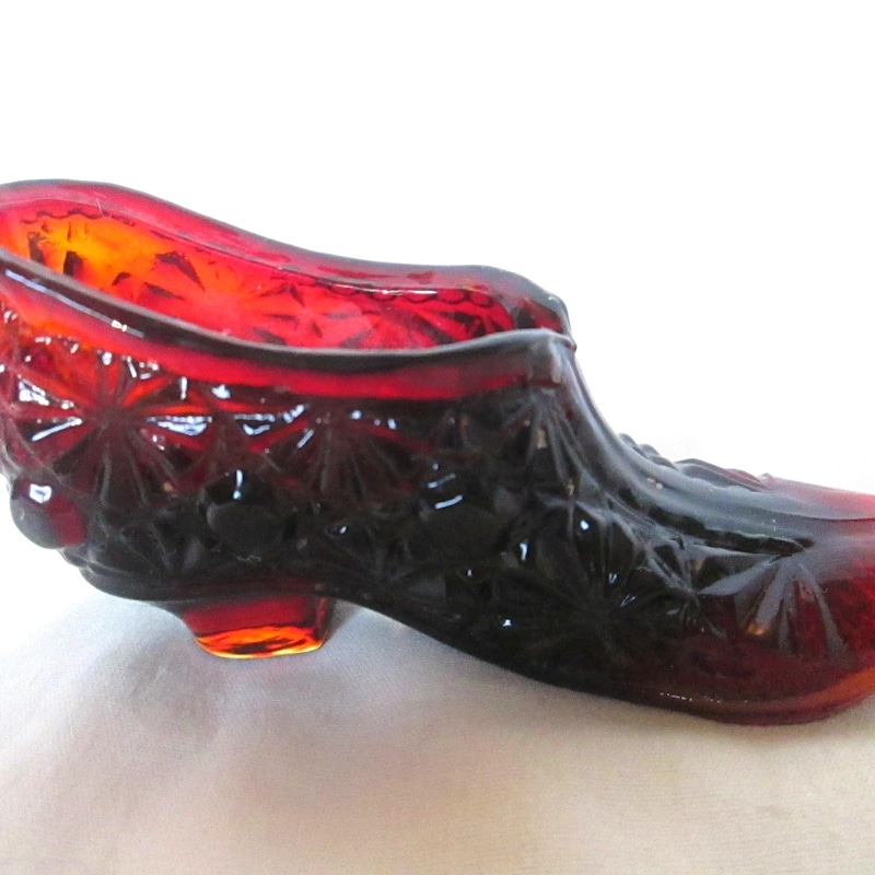 Fenton Amberina Slipper - Etsy