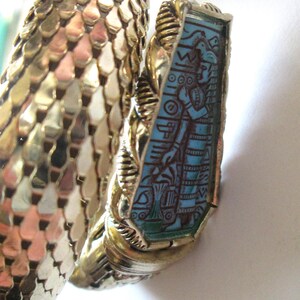 1950s Egyptian Revival Pharaoh Snake Wrap Mesh Bracelet - Etsy