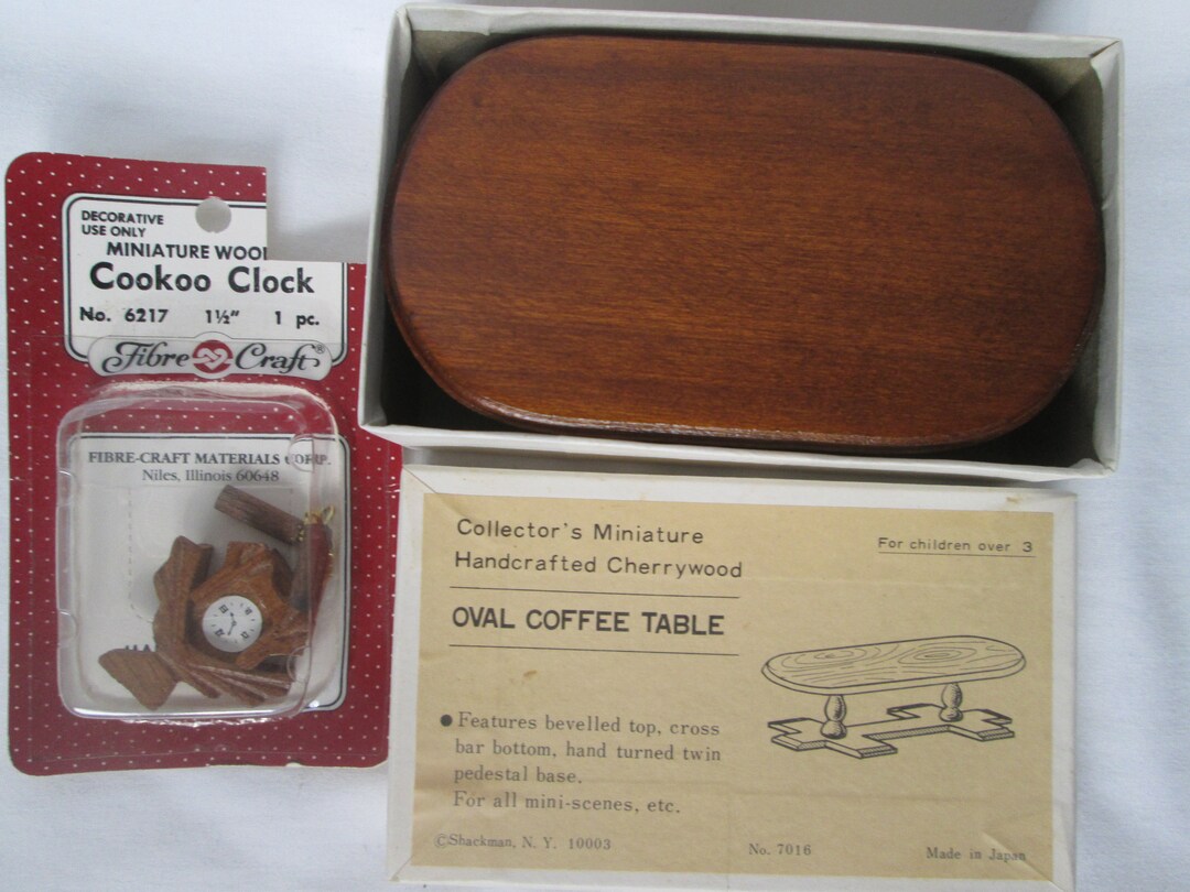Vintage Dollhouse Miniature Cookoo Clock Table Wood - Etsy