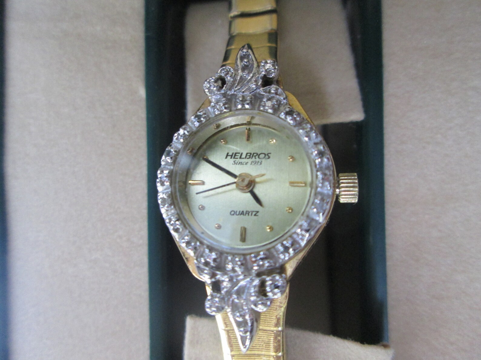 1960s Ladies Helbros Diamond Watch Quartz in box | Etsy
