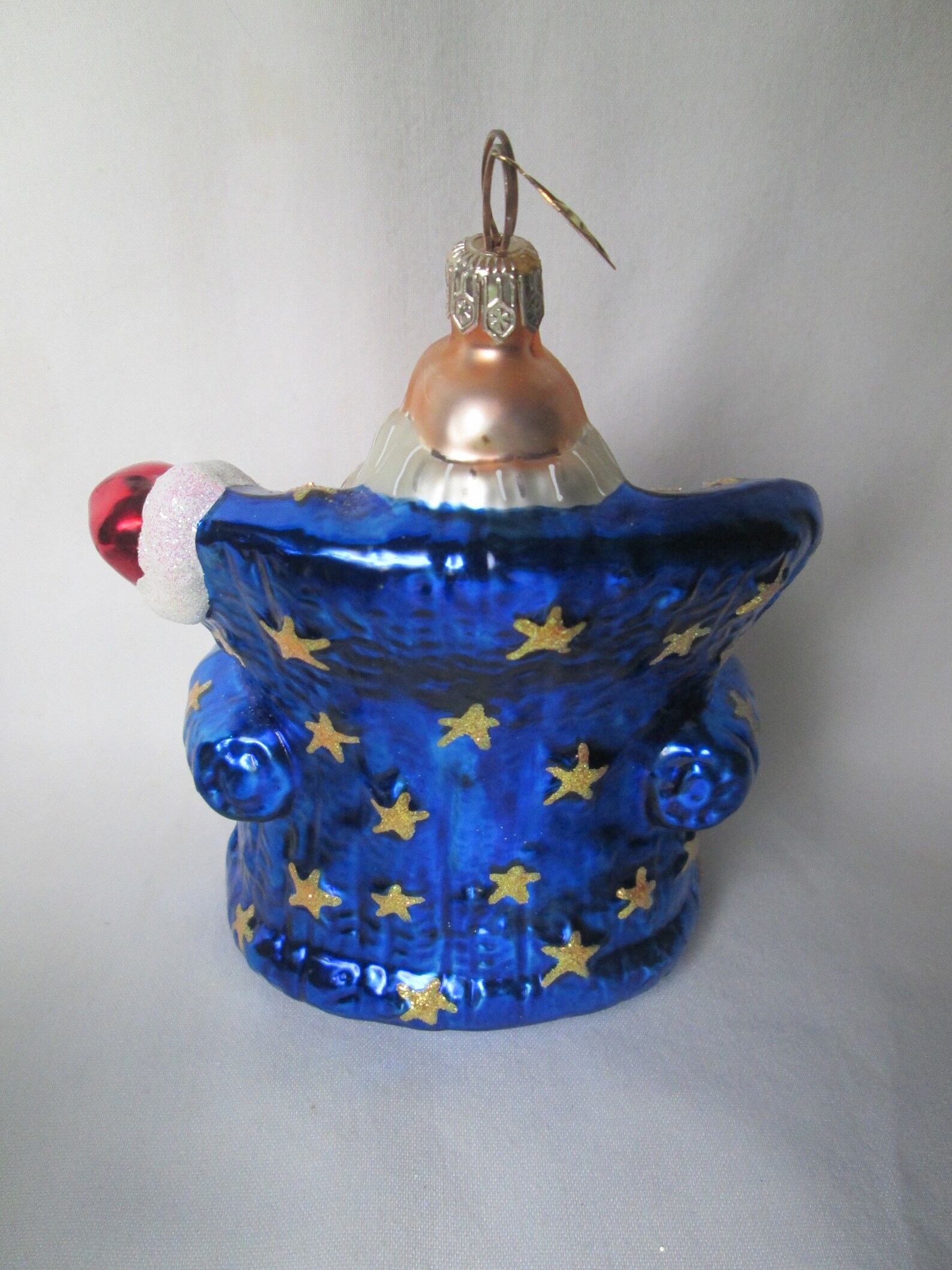 Christopher Radko Santa Cat Nap Blue Chair Glass Ornament in - Etsy