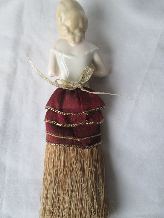 Art Dolls Victorian Porcelain Half Doll Wisk Broom Art & Collectibles ...