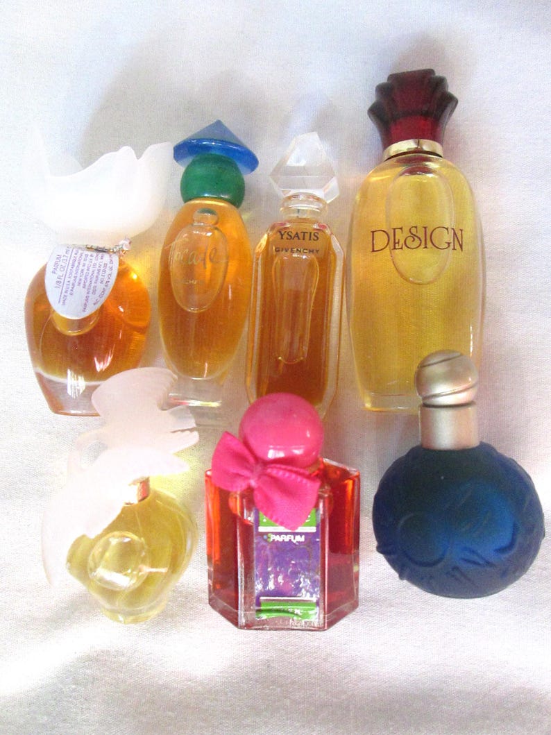 1980s 25pc Miniature Designer Perfume LOT W/ Gilt Vanity Tray - Etsy